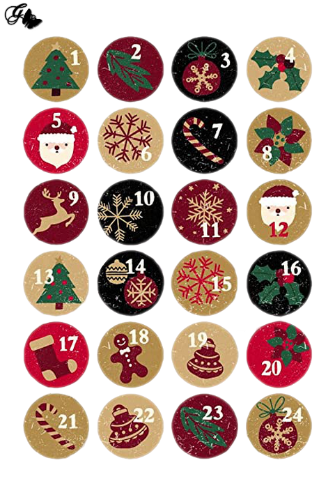 Etiquettes Calendrier De Lavent