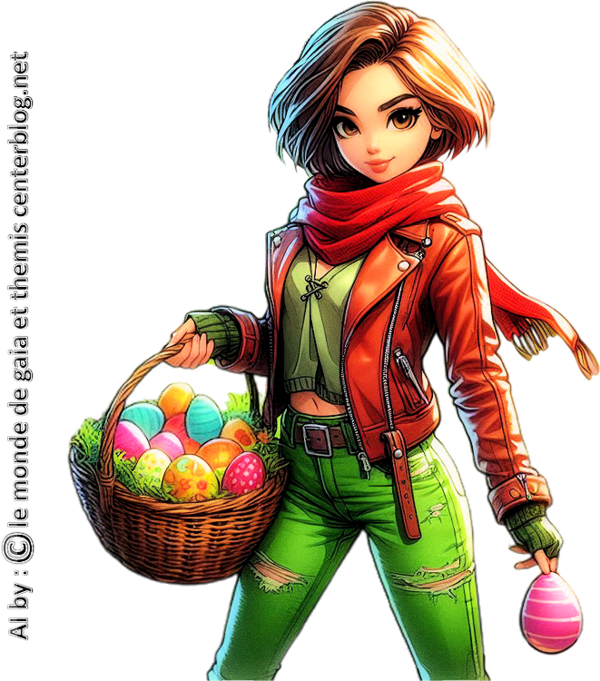 Tubes Pâques - Série ROUGE et VERTE - Easter Eggs png