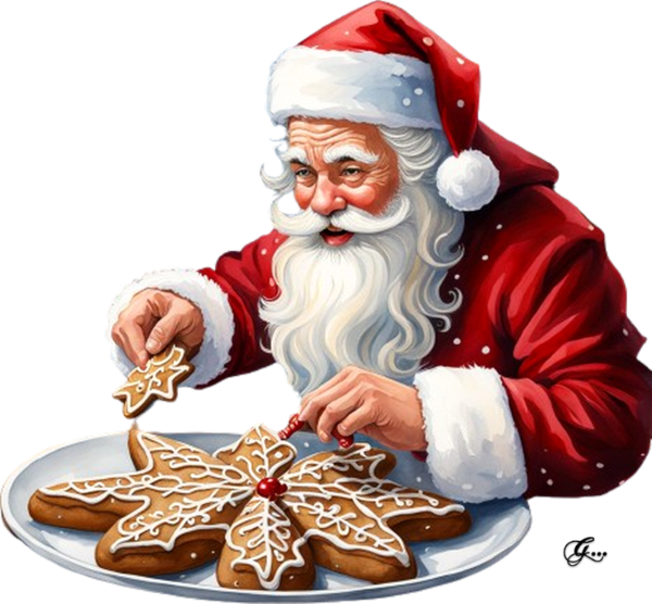 Tube Père Noel Gourmand png - Santa Claus - Christmas