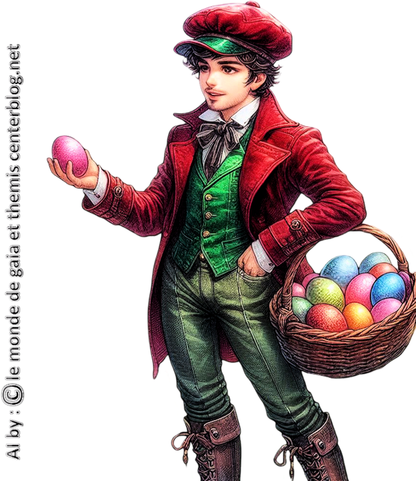 Tubes Pâques - Série ROUGE et VERTE - Easter Eggs png