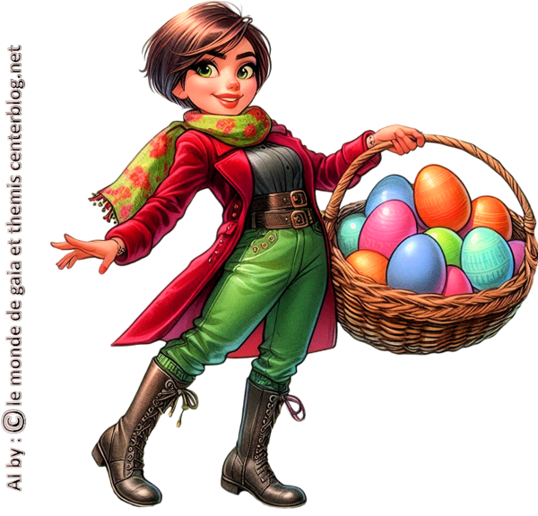 Tubes Pâques - Série ROUGE et VERTE - Easter Eggs png