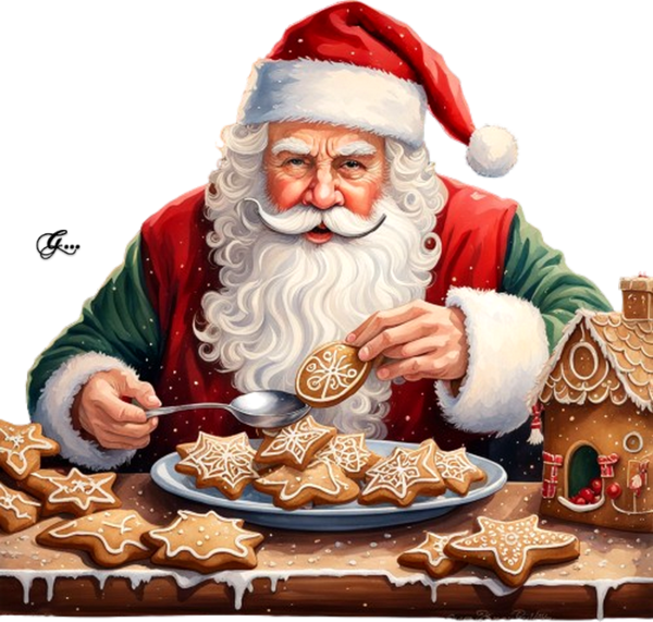 Tube Père Noel Gourmand png - Santa Claus - Christmas