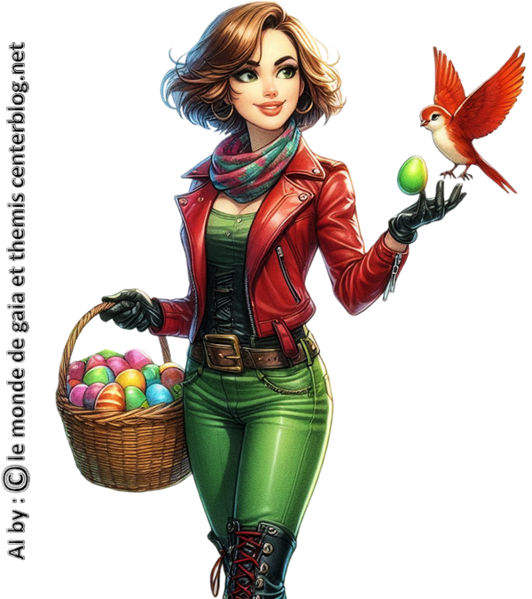 Tubes Pâques - Série ROUGE et VERTE - Easter Eggs png