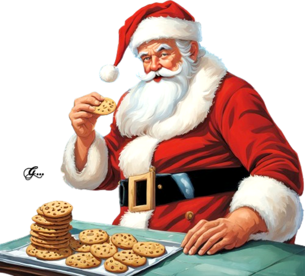 Tube Père Noel Gourmand png - Santa Claus - Christmas