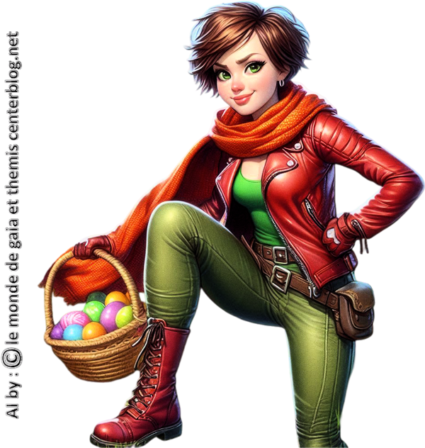 Tubes Pâques - Série ROUGE et VERTE - Easter Eggs png