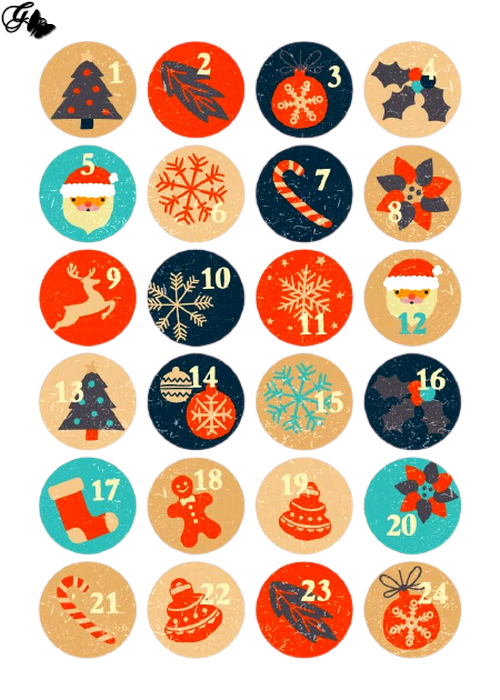 Etiquettes Calendrier De Lavent